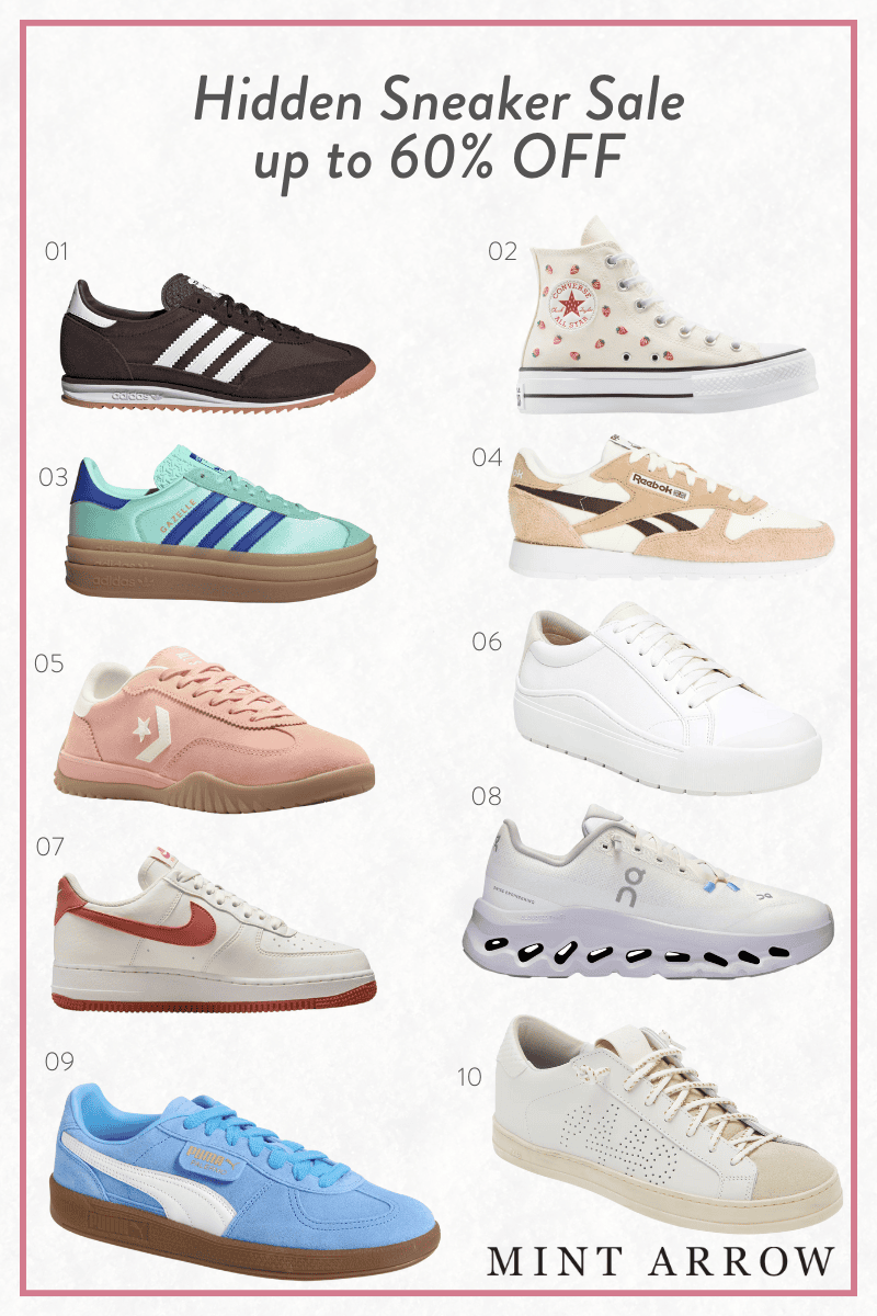 RUN! Nordstrom hidden sneaker sale up to 60% OFF! - Mint Arrow