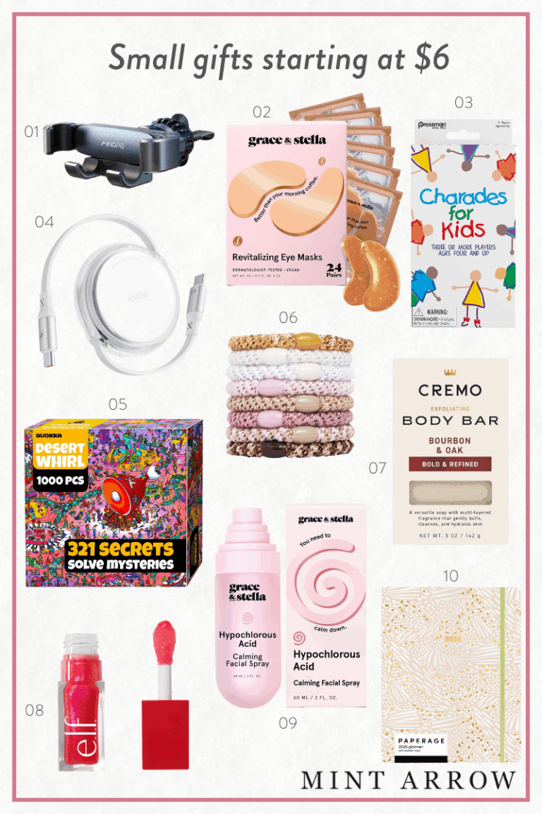 Last minute guide: small gifts starting at $6! - Mint Arrow